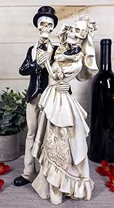 Amazon.com: Ebros Love Never Dies Wedding Bride and Groom Skeleton Couple in Dancing Pose ...