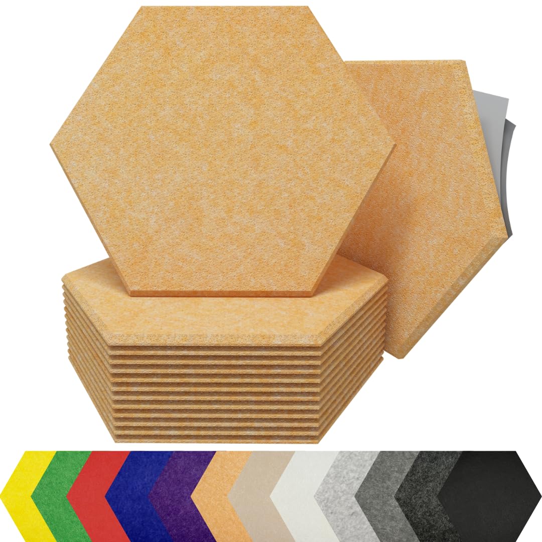 Amazon.com: Hexagon Acoustic Panels for Sound Dampening - 12 Pack Self ...