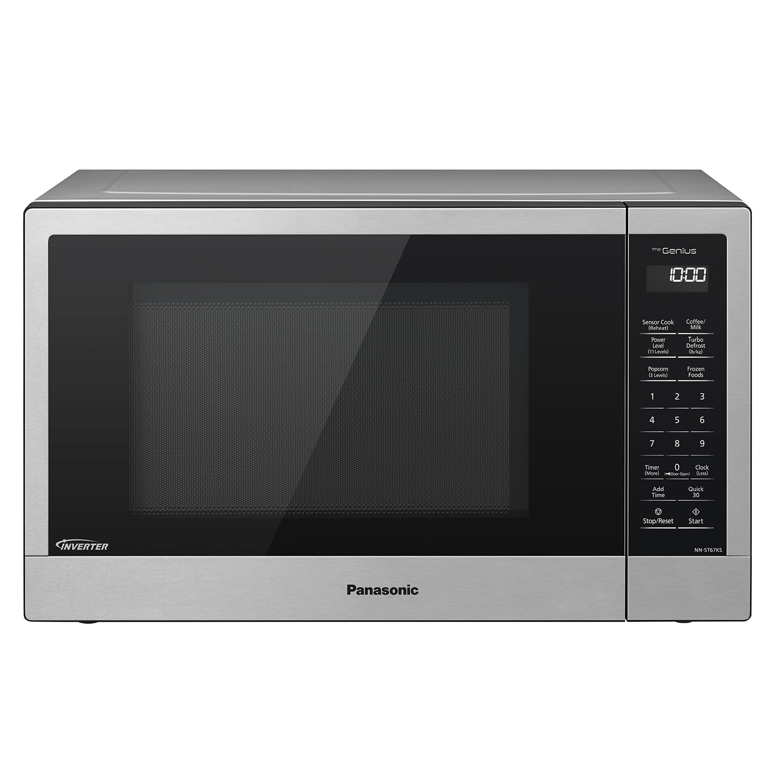 Panasonic NNST67KSC Mid Size 1200W Genius Inverter Microwave Oven, 15 ...