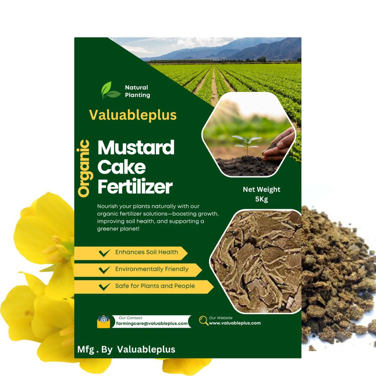 Valuableplus® Mustard Cake(Sarso Khali) Fertilizer for Flower, Fruit ...