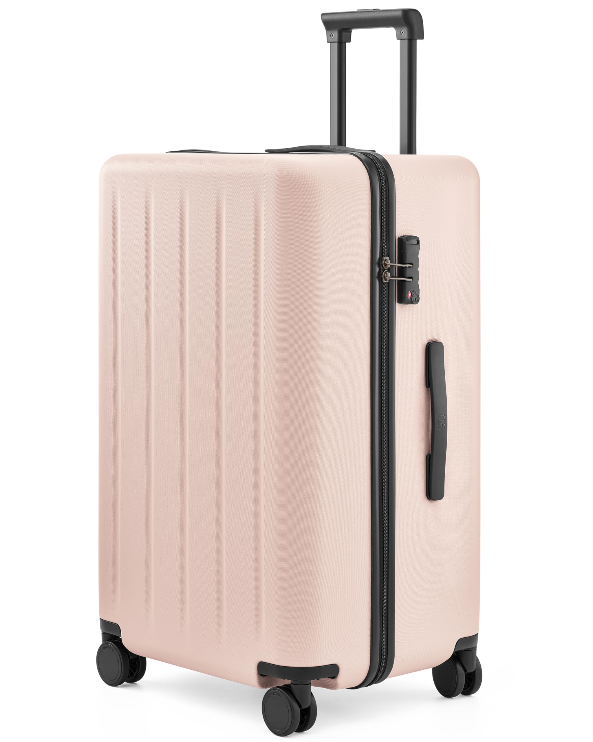 Checked Luggage 22 inch Trunk, Suitcases with Wheels, Hard Shell Check ...