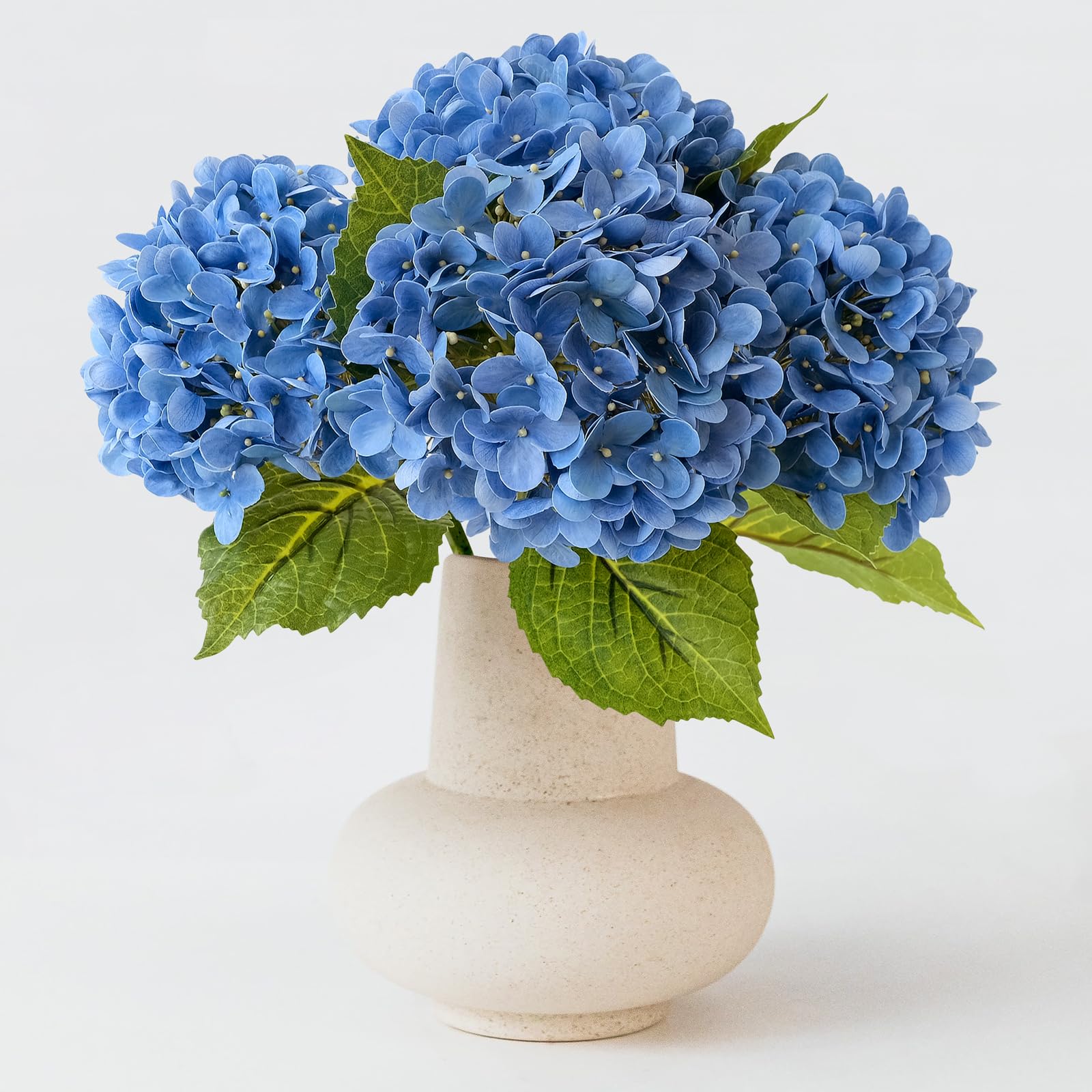 Amazon.com: ZYTUYO 4 Pcs Blue 20 inches Real Touch Hydrangea Artificial ...