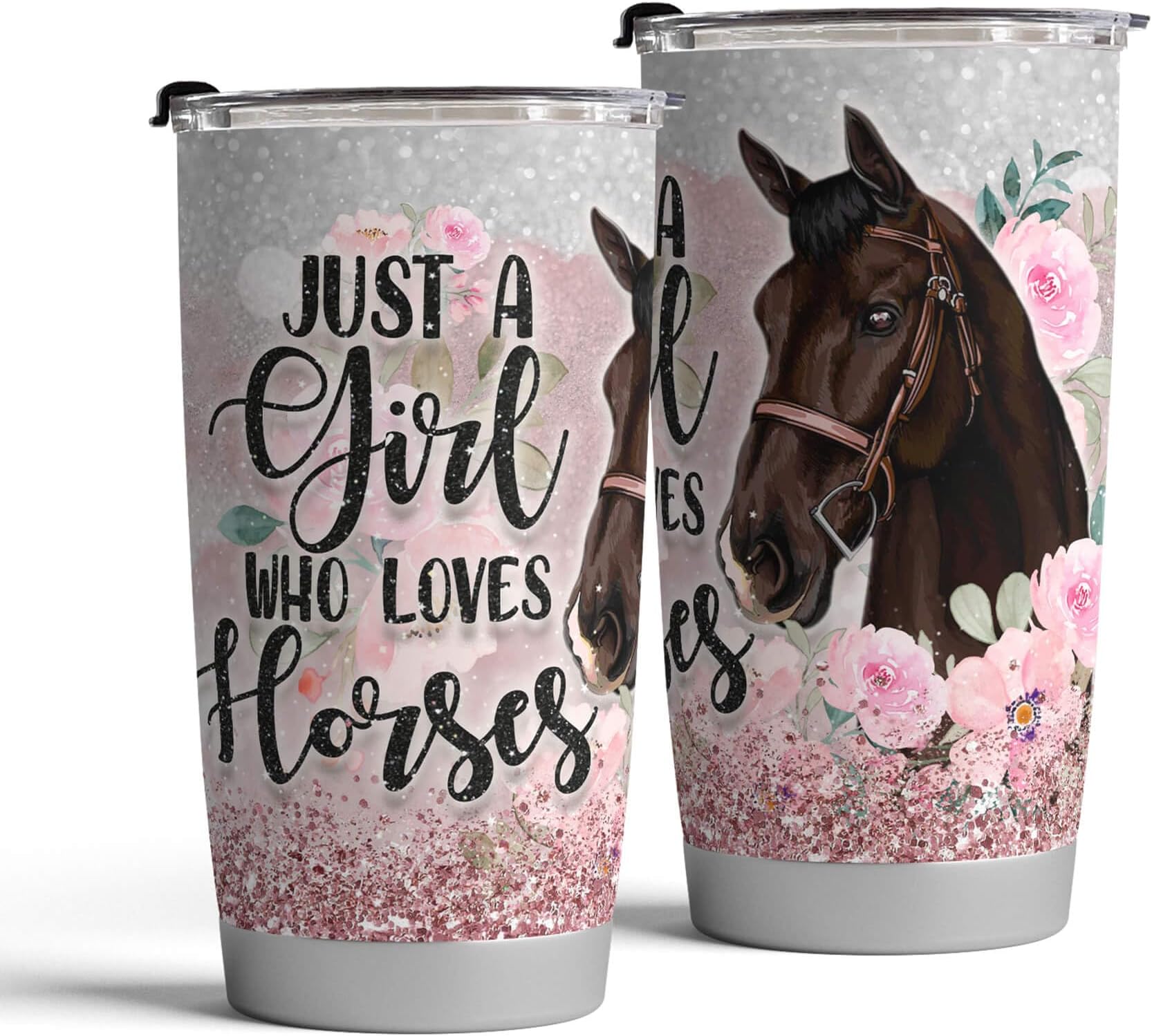 Amazon.com | Courage, Strength, Loyalty Horse Travel Mug, Stainless ...