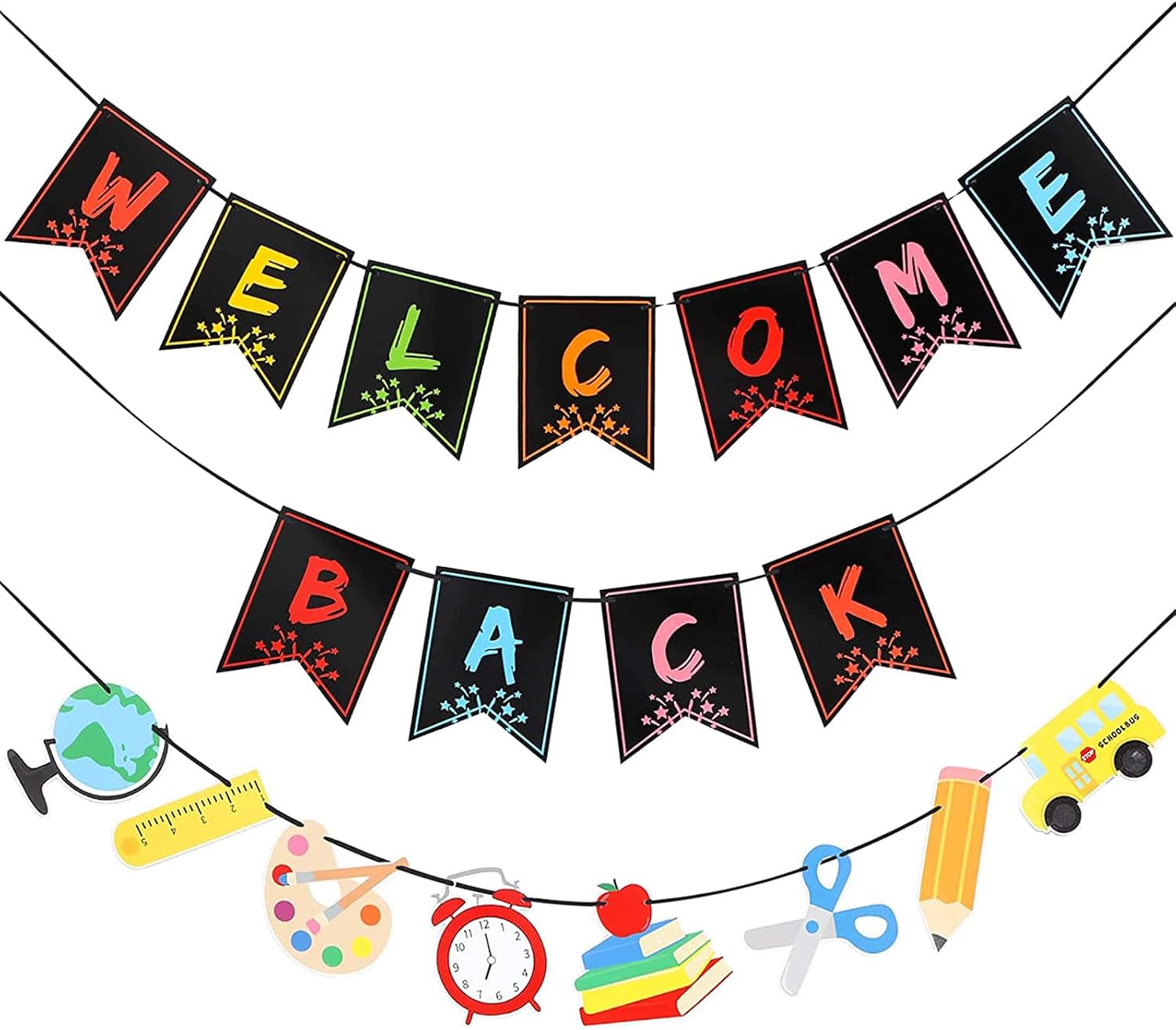 Buy 3 Pack Welcome Back Banner Classroom Banner Decorations Welcome ...