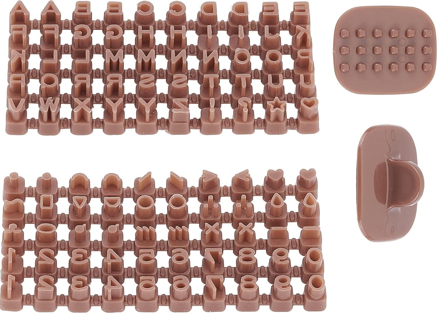Amazon.com: CRASPIRE Brown Polymer Alphabet Clay Cutters Set with ...