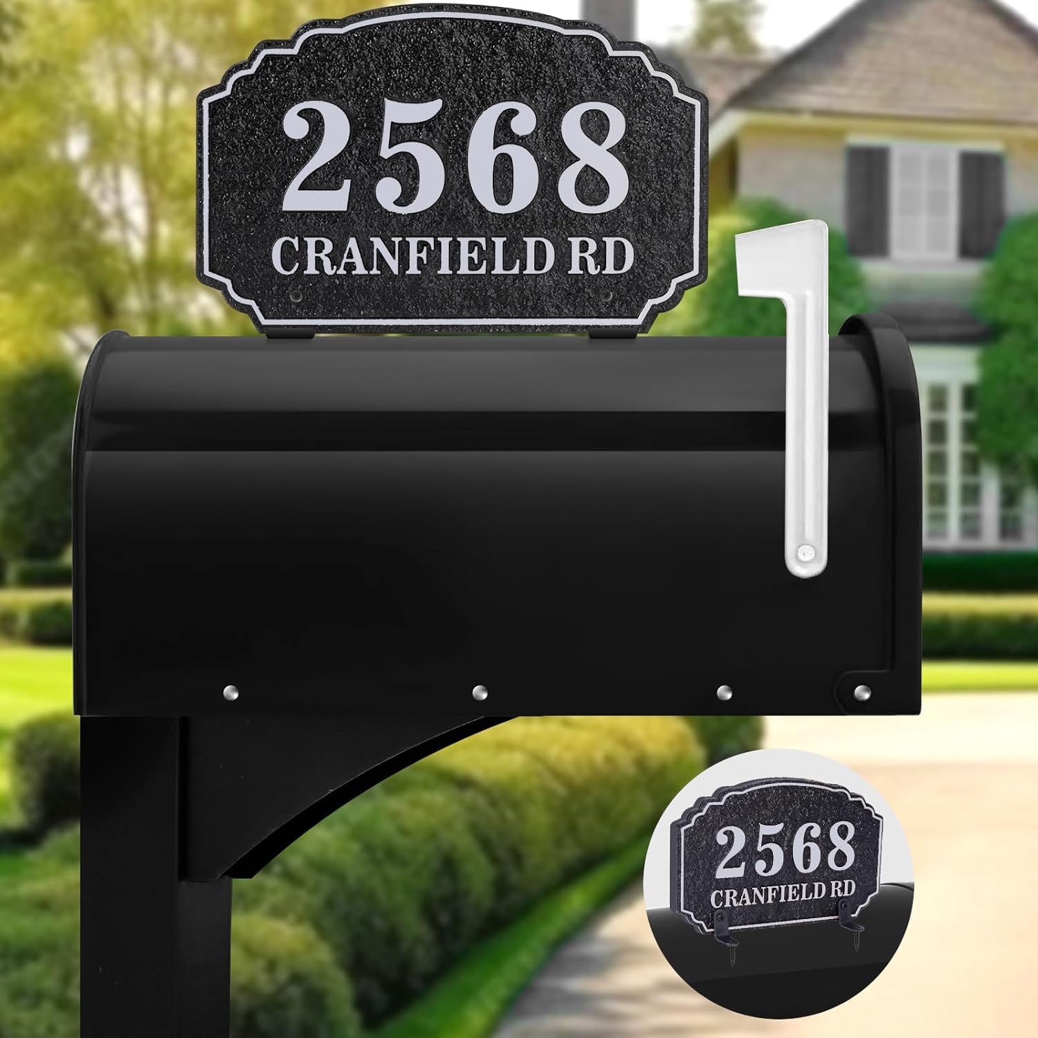 Amazon.com: Custom Mailbox Topper Address Sign, Custom Address Plaques ...