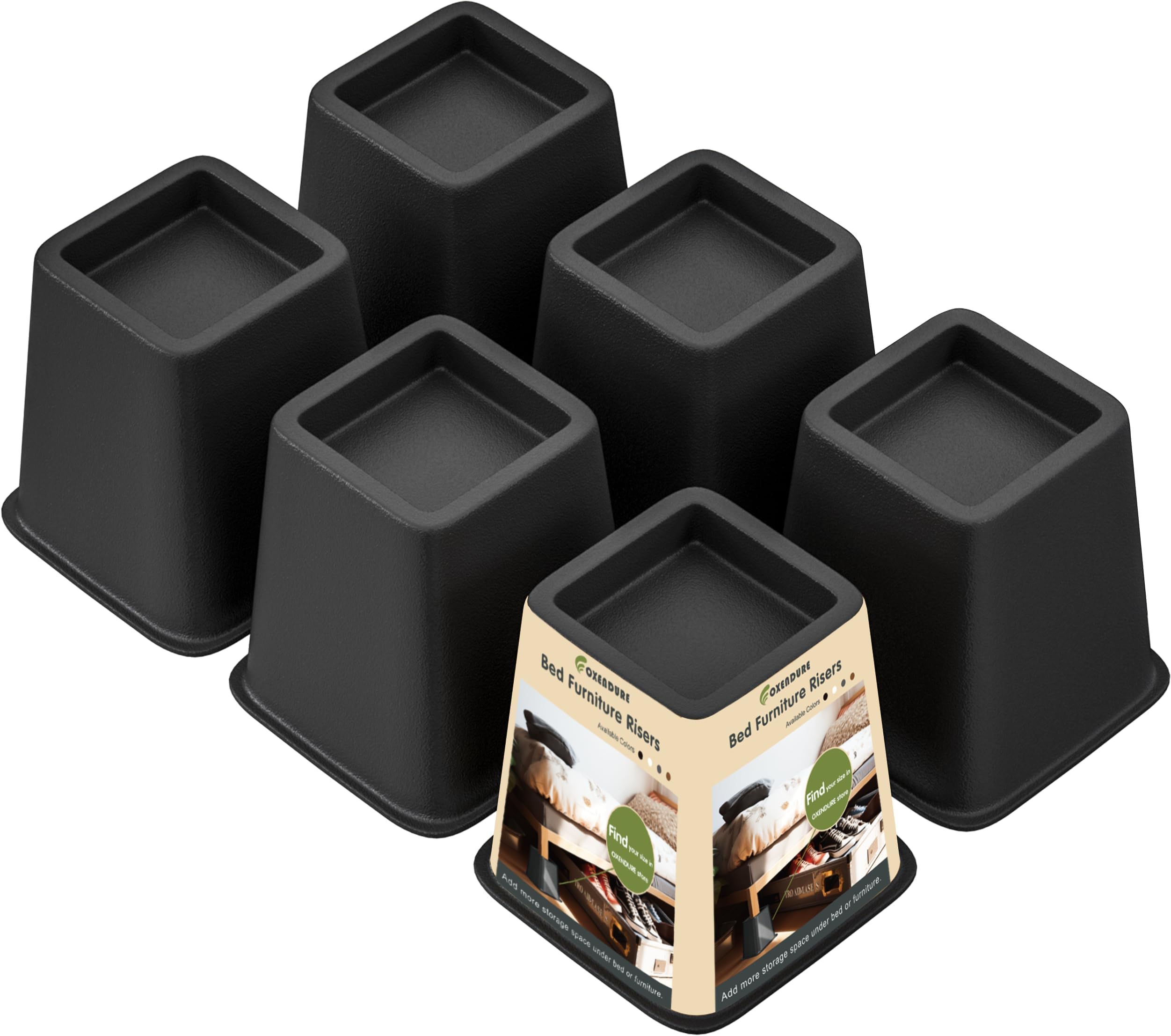 Amazon.com: OXENDURE Bed Furniture Riser 4 inches, Versatile Bed and ...