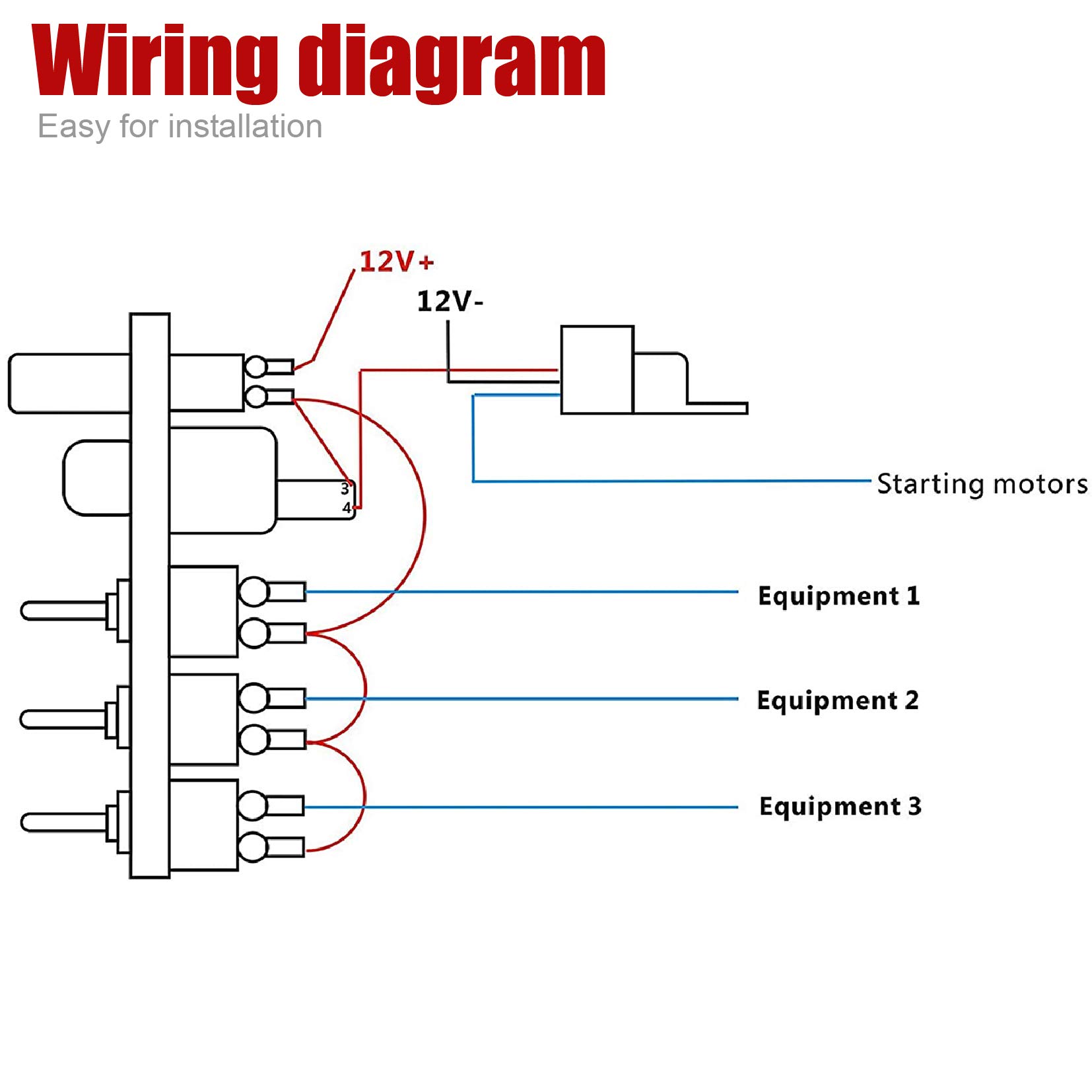 Snapklik.com : 12V Ignition Switch Panel 5 In 1 Racing Car Engine Start ...