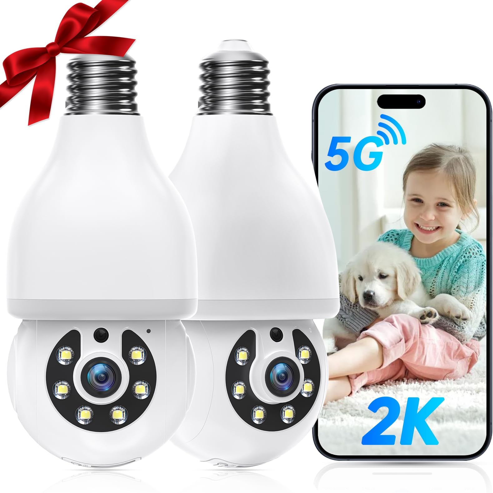 Amazon.com : 2.4GHz Security Cameras Wireless Outdoor, litokam 4MP 2K ...