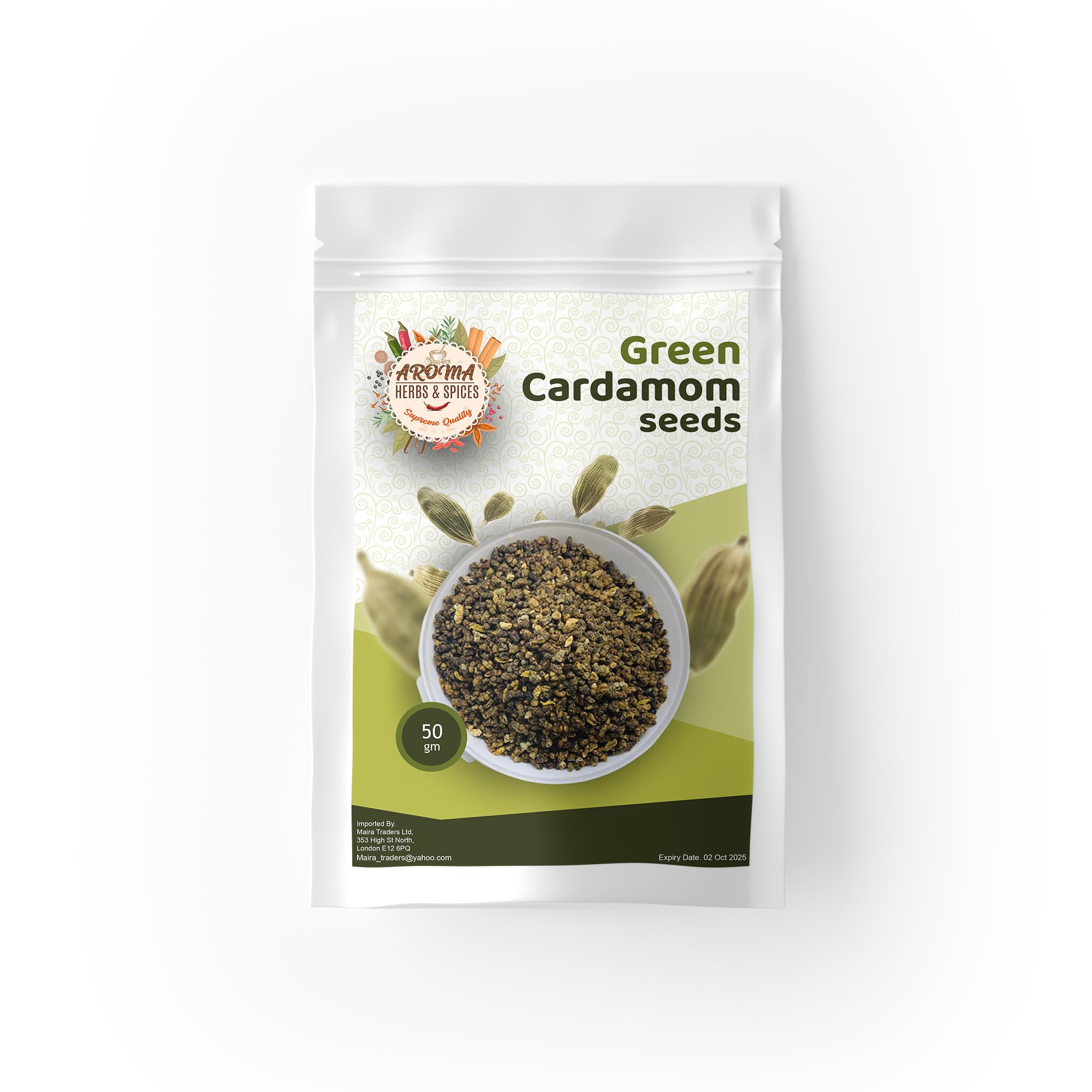 Green Cardamom Seeds | Elaichi Seeds | Flavourful & Aromatic | 50 gm ...