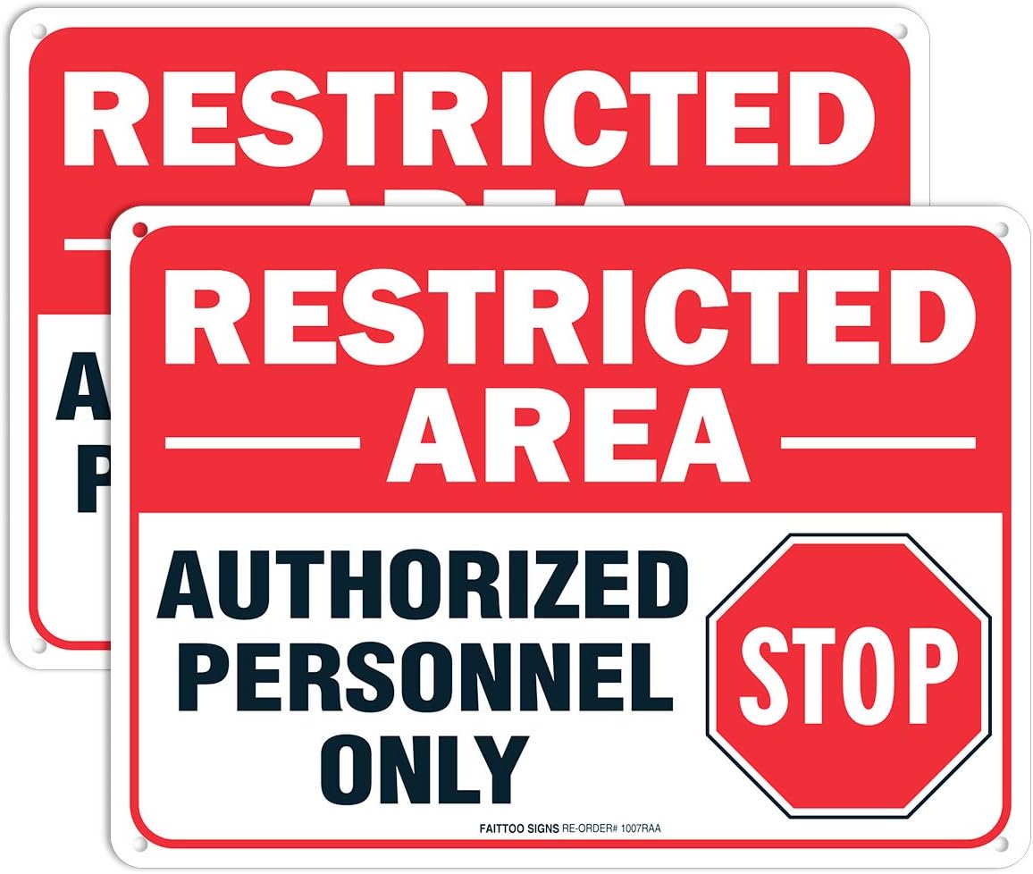 Amazon.com: Hillman, 6x15 Inches 841803 Authorized Personnel, Yellow ...