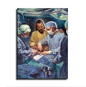 Amazon.com: Surgeon Jesus Blessed Operation Poster Canvas Art Print ...