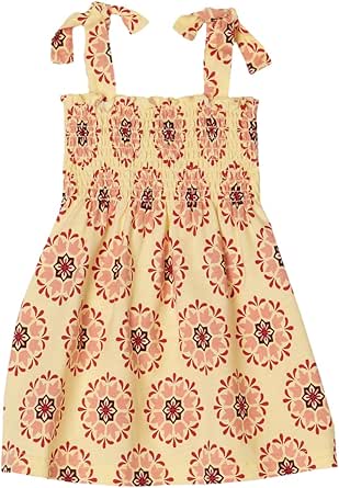 Amazon.com: Tea Collection Big Girls' Sol Floral Smocked Top, Maize, 7 ...