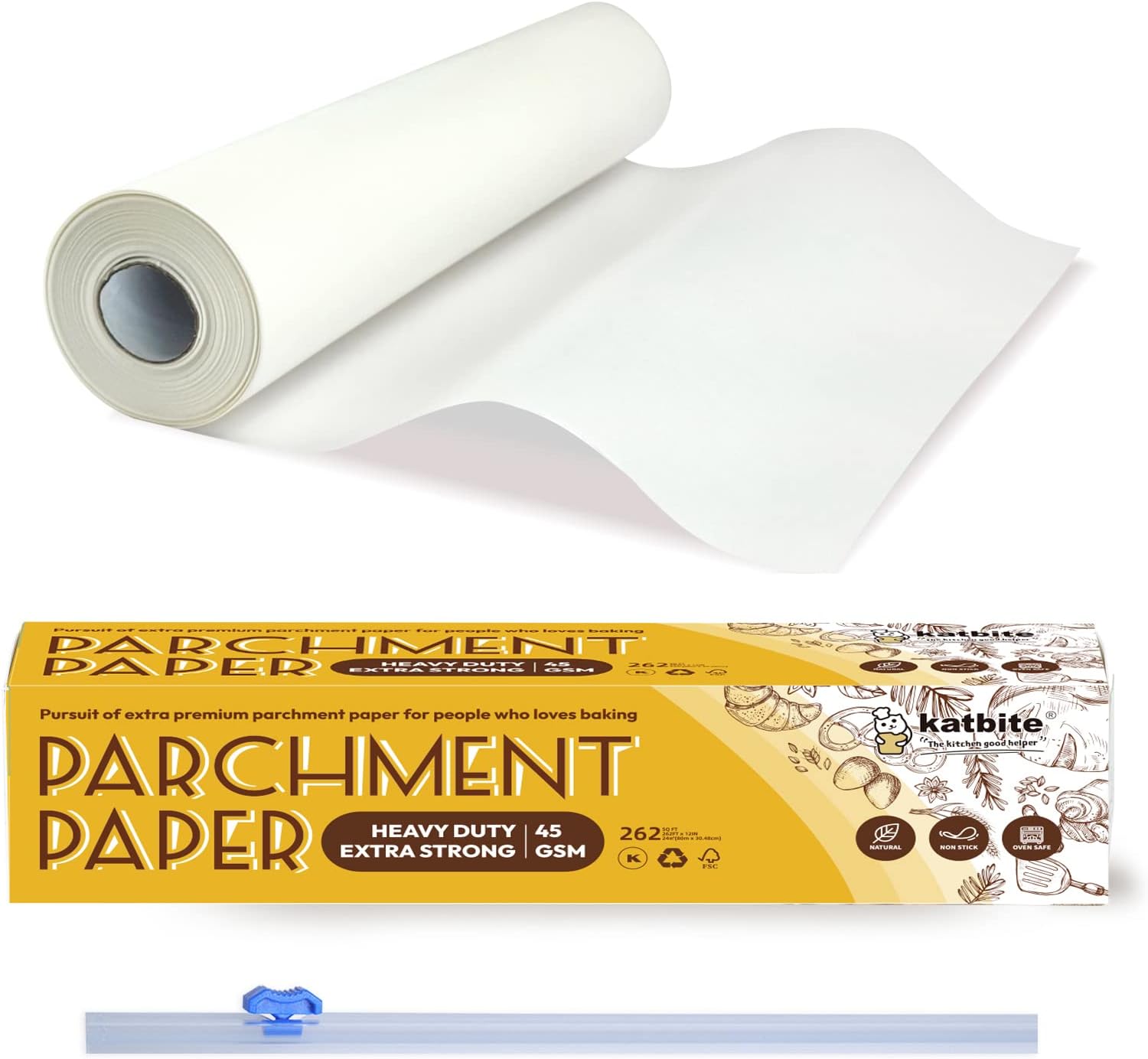 Amazon.com: Katbite Heavy Duty Parchment Paper Roll for Baking, 12 in x ...