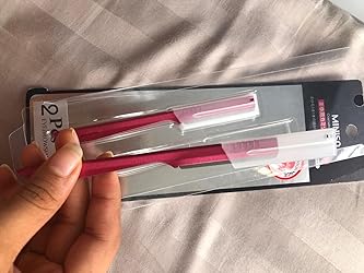 Buy MINISO Steel brow-shaver 2 pieces, pink Online at Low Prices in ...