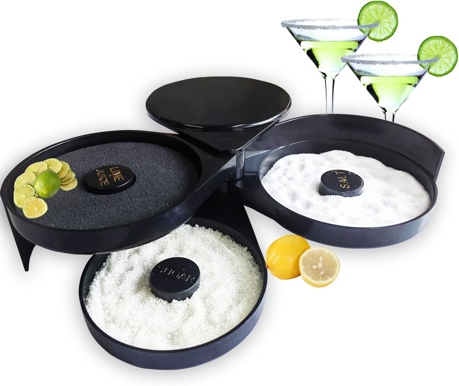 Amazon.com | 3 Tier Bar Glass Rimmer with Sponge for Cocktails and ...