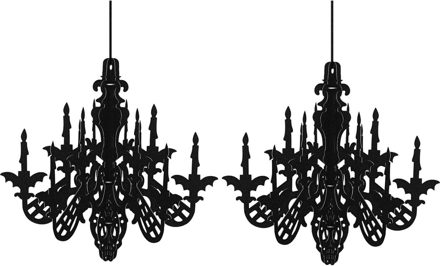 Amazon.com: MIAHART Halloween Black Chandelier Decoration Haunted House ...
