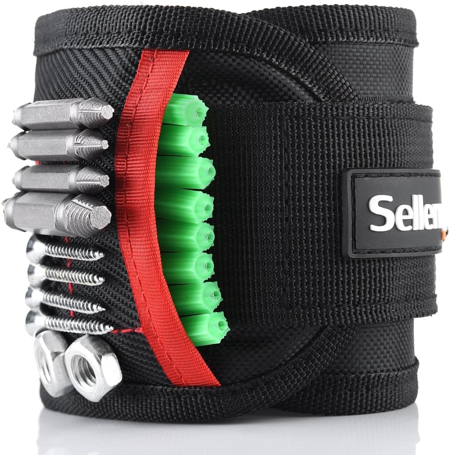 Magnetic Wristband for Holding Tools Screws Nuts - Sellemer 15 Super ...