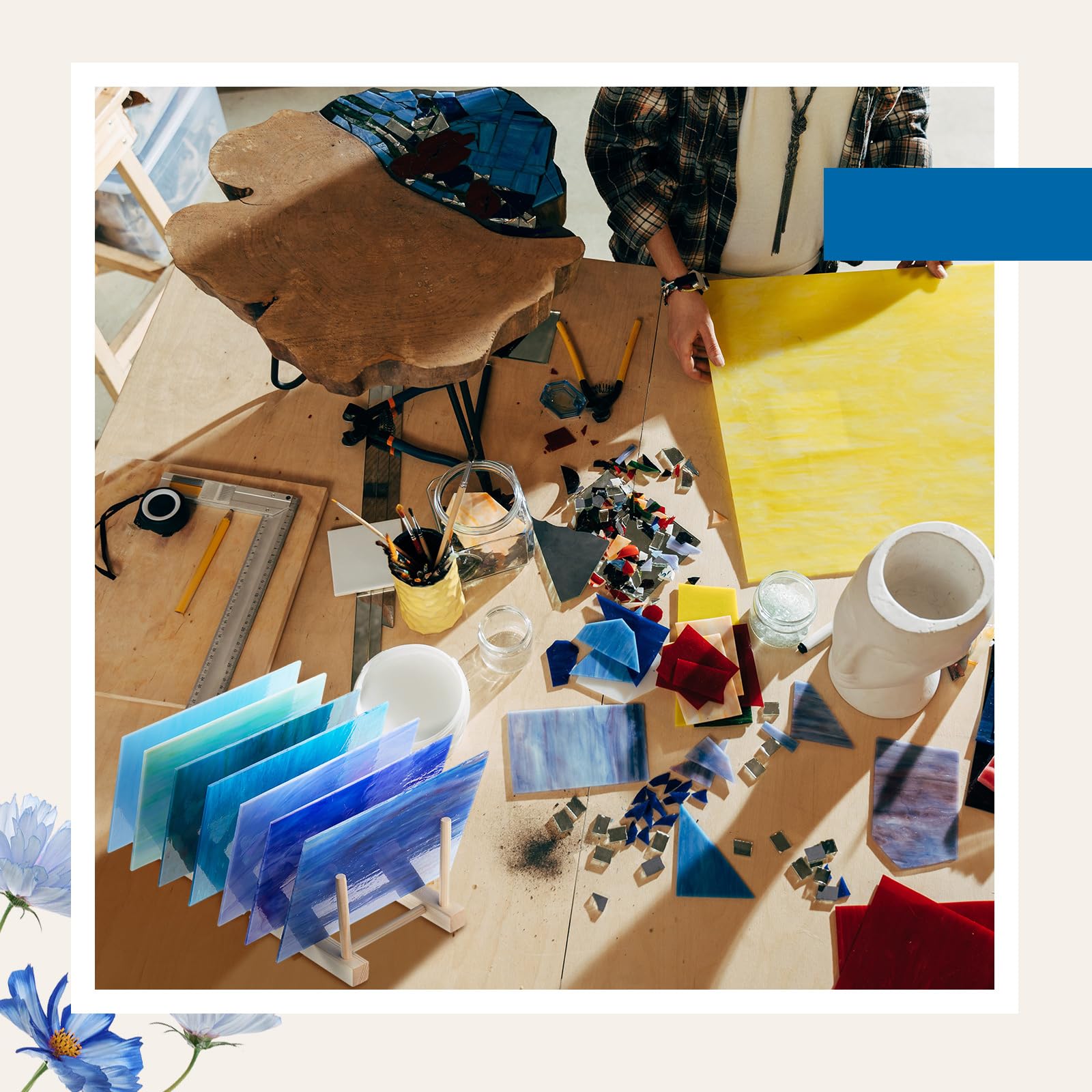 Snapklik.com : 6 Pcs Stained Glass Rack, Stained Glass Sheets Organizer ...