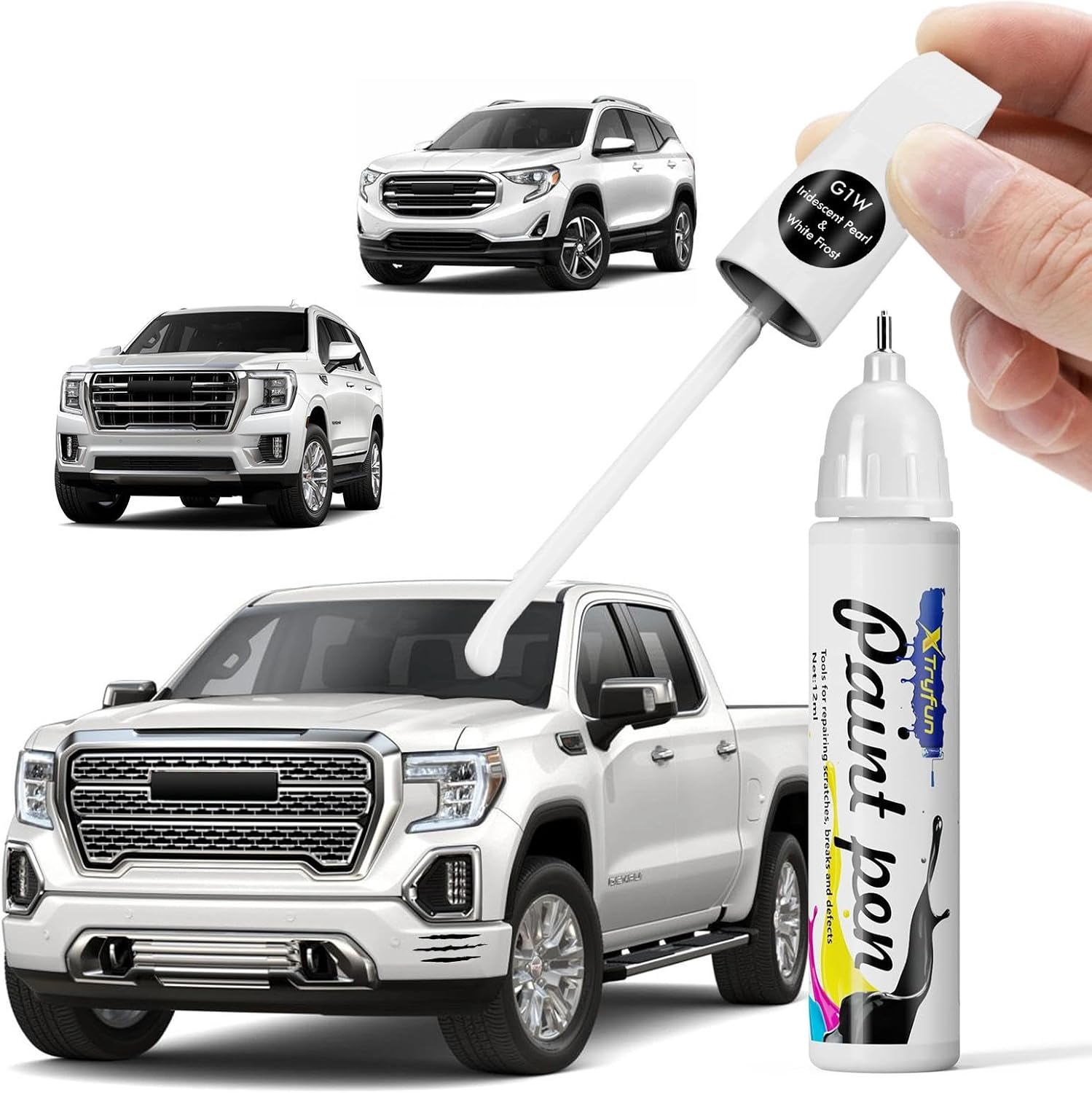 Amazon.com: XTryfun White Frost G1W/WA140X Touch Up Paint Compatible ...