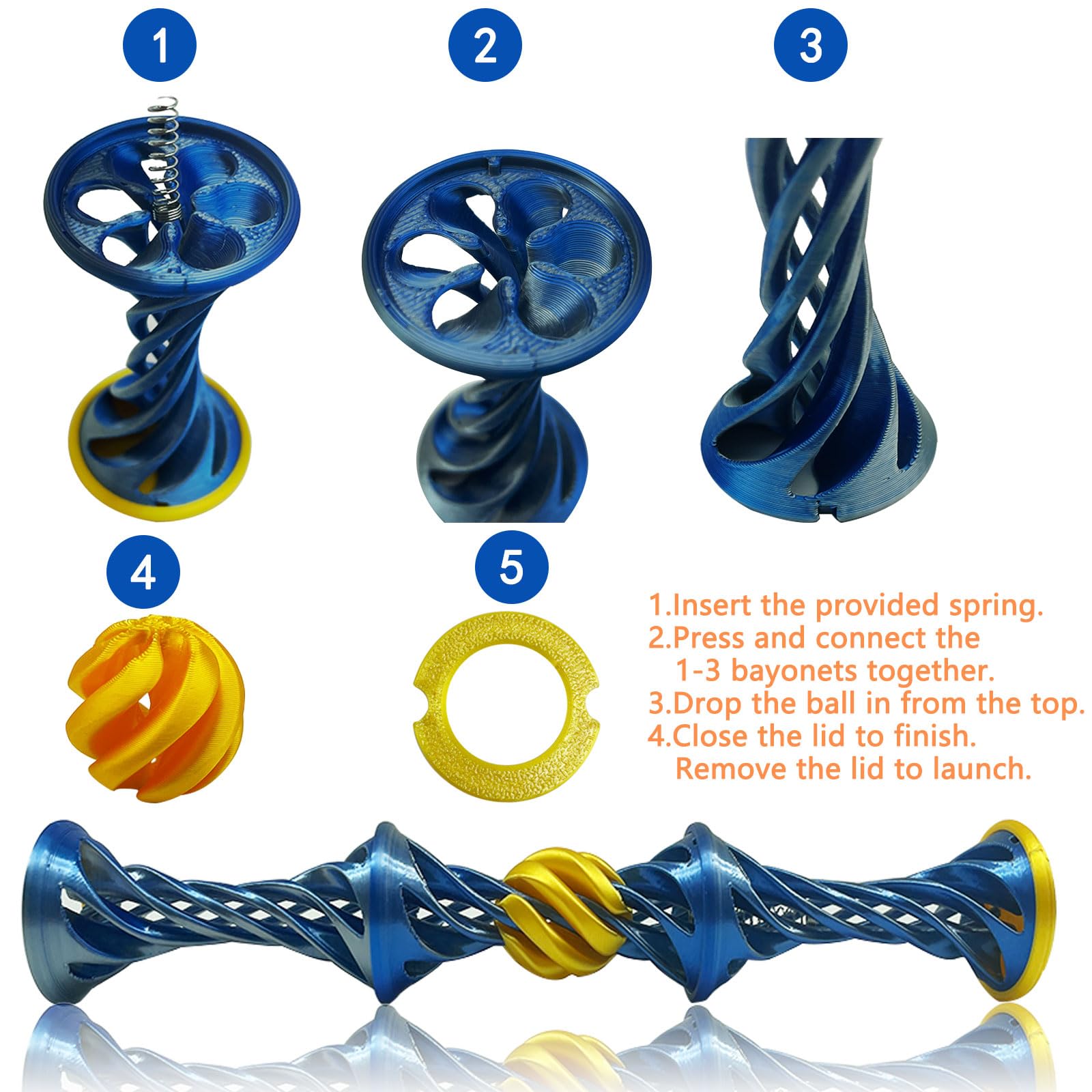 Spiral Fidget Toy The Impossible Cone - 3D Printed Fun Fidget Toy From ...