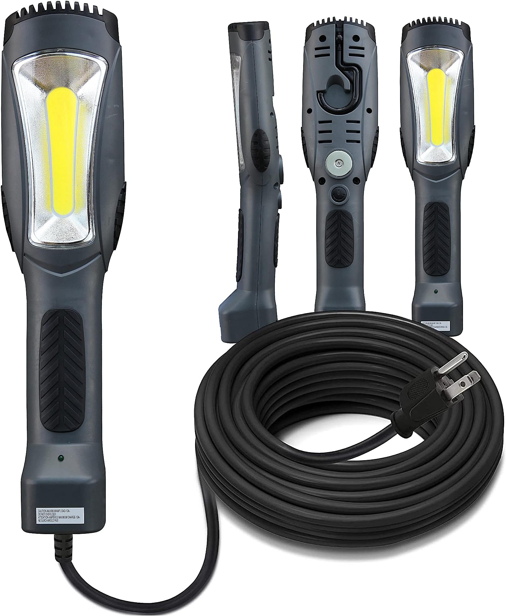 Aceland Portable Corded LED Work Light with Outlet in Handle, COB LED ...
