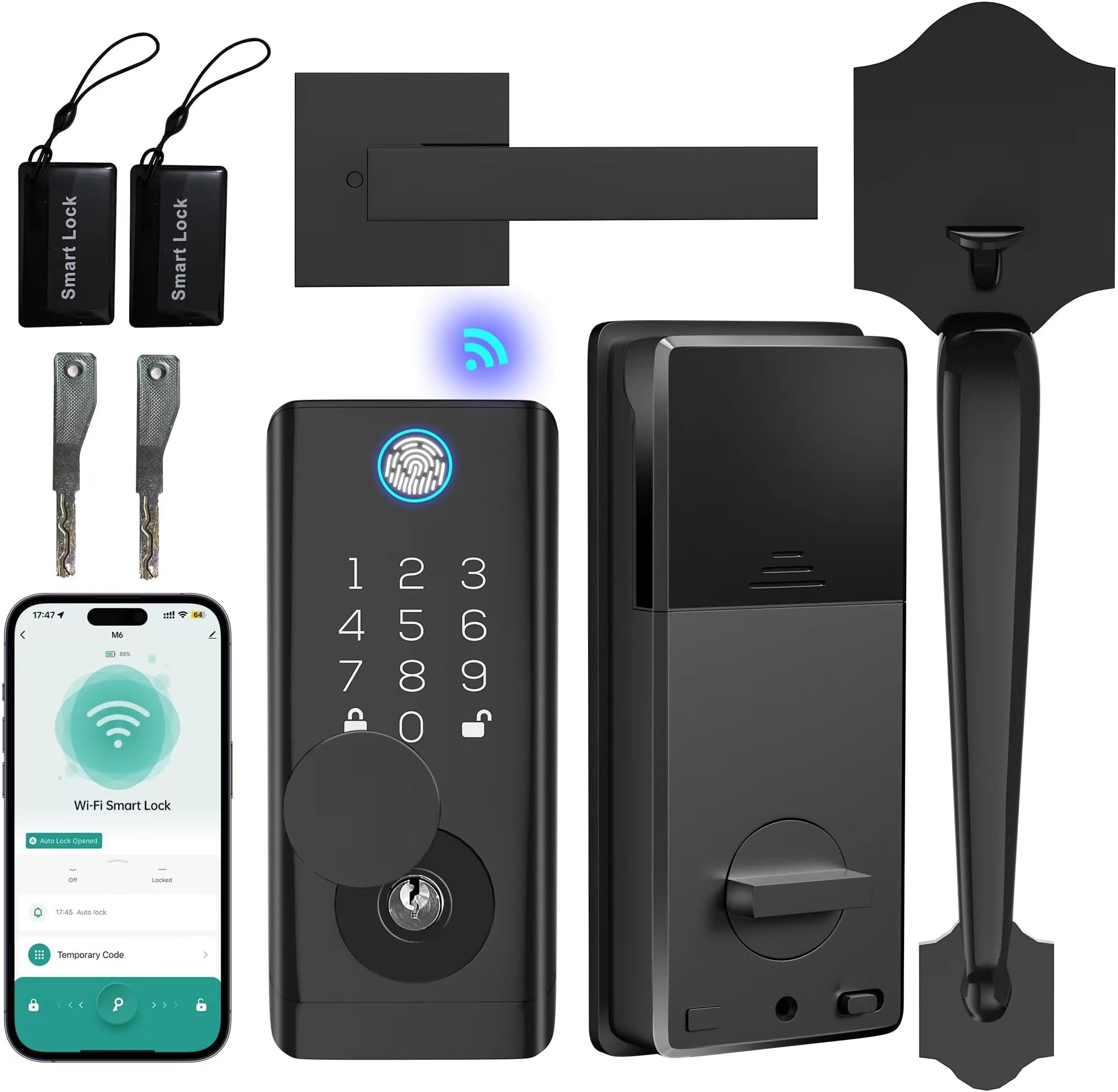 Smart Locks for Front Door, Keyless Entry Smart Deadbolt Door Lock ...