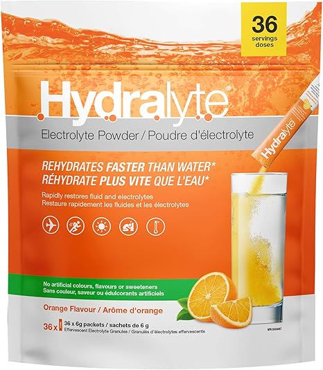 Hydralyte Electrolyte Powder | Orange Flavor Electrolytes | All Natural ...