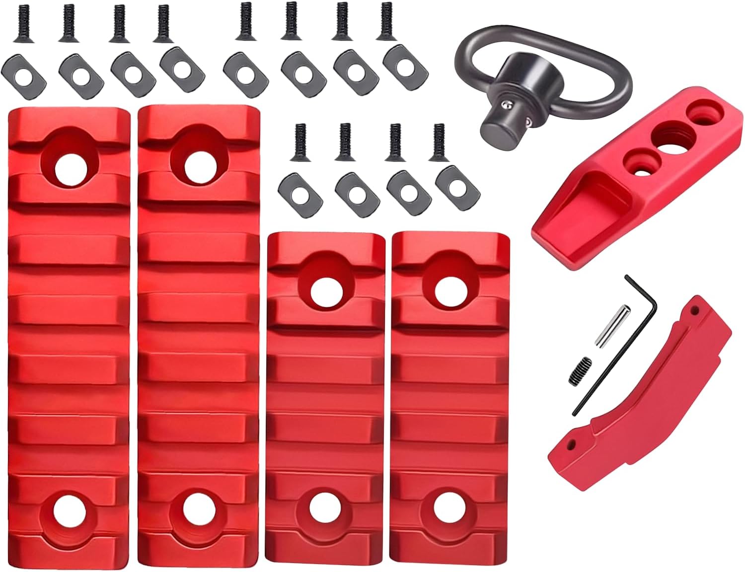 Amazon.com : | 7 Slots Mlok Picatinny Rail Section Adapter with QD ...