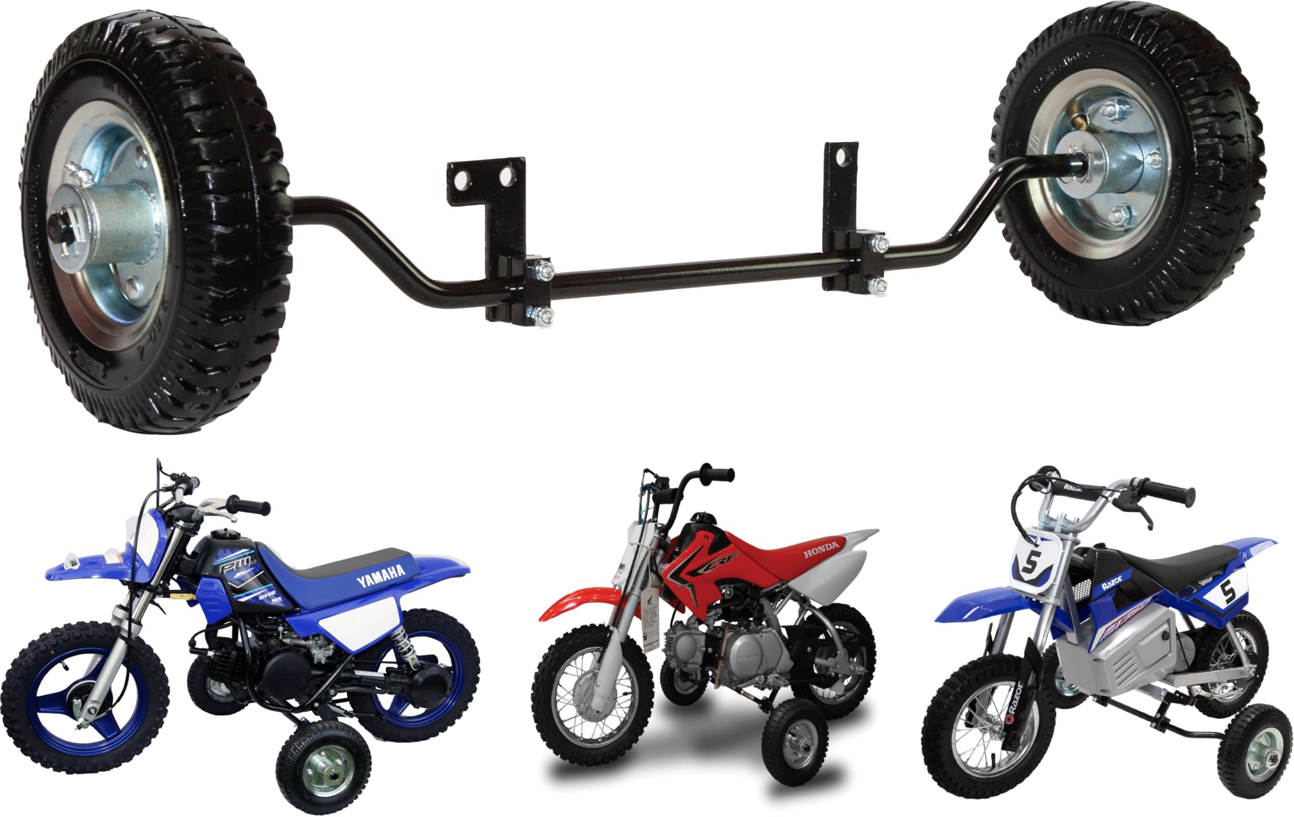 Amazon.com: Dirt Bike Training Wheels 50cc fits Honda CRF50 XR50 Z50 ...