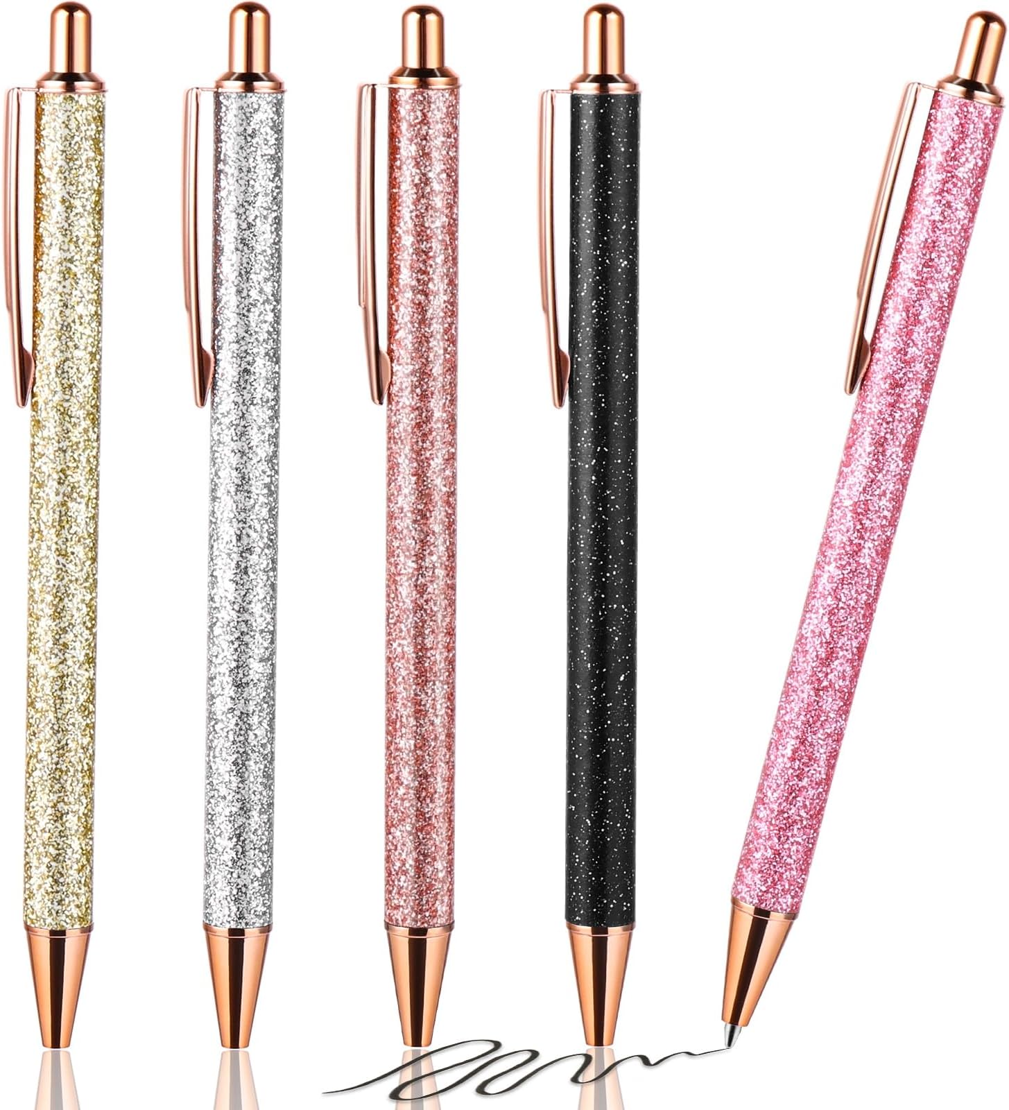 Amazon.com : 5PCS Fancy Pens For Woman Sparkly Glitter Pens Glitter ...