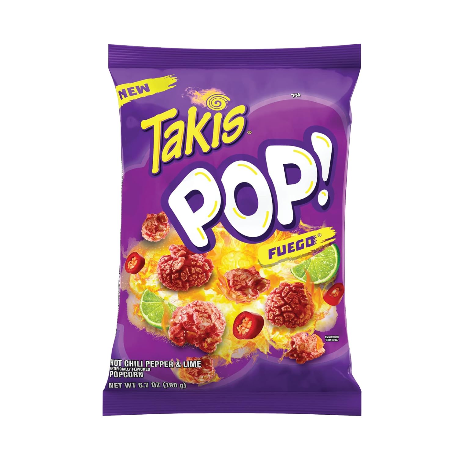 Amazon.com: Takis Pop! Fuego Ready-To-Eat Popcorn, Hot Chili Pepper and ...