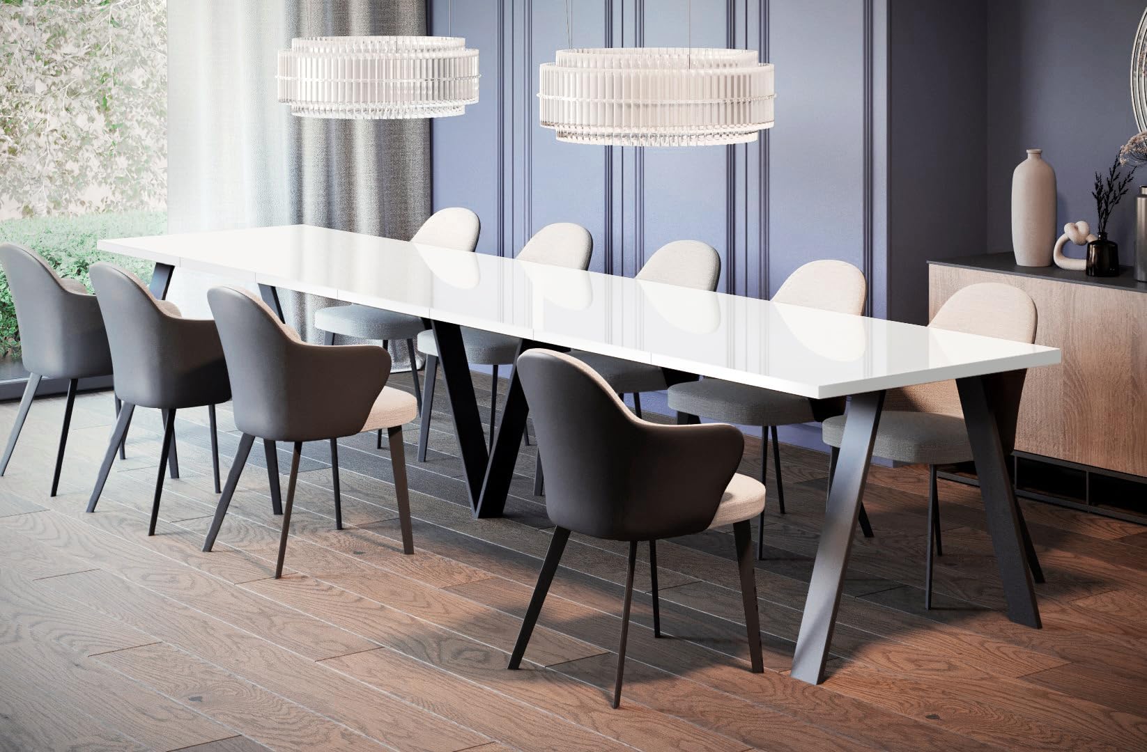 Wunderbar Esstisch Fuer 8 Personen Weiss Fotos