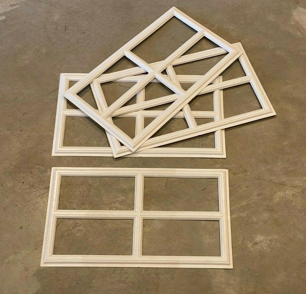 Yuzzy Garage Door Windows Kit, 4 Pack Replacement Vinyl Window Inserts ...