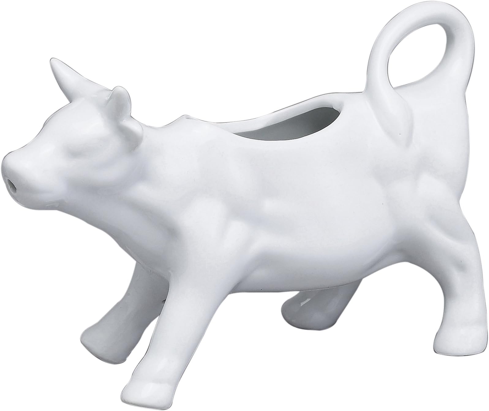 Amazon.com: HIC Kitchen Cow Creamer with Handle, Fine White Porcelain ...