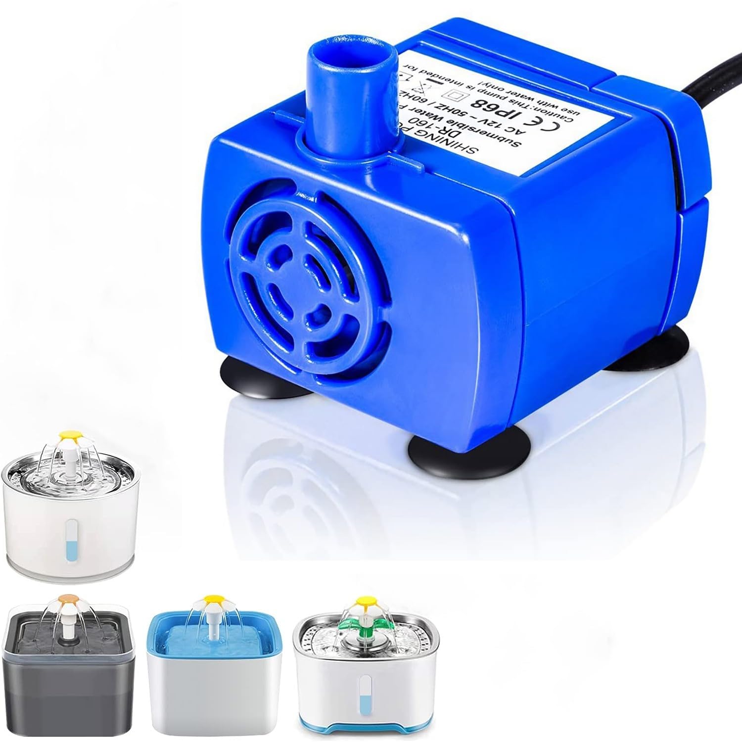 Amazon.com: AYNEFY Cat Water Fountain Pump,Pet Water Fountain Pump ...