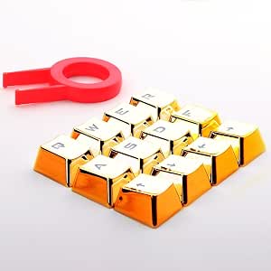 BestwayTech 12 ABS Double Shot Injection Backlit Gold Metal Color ...
