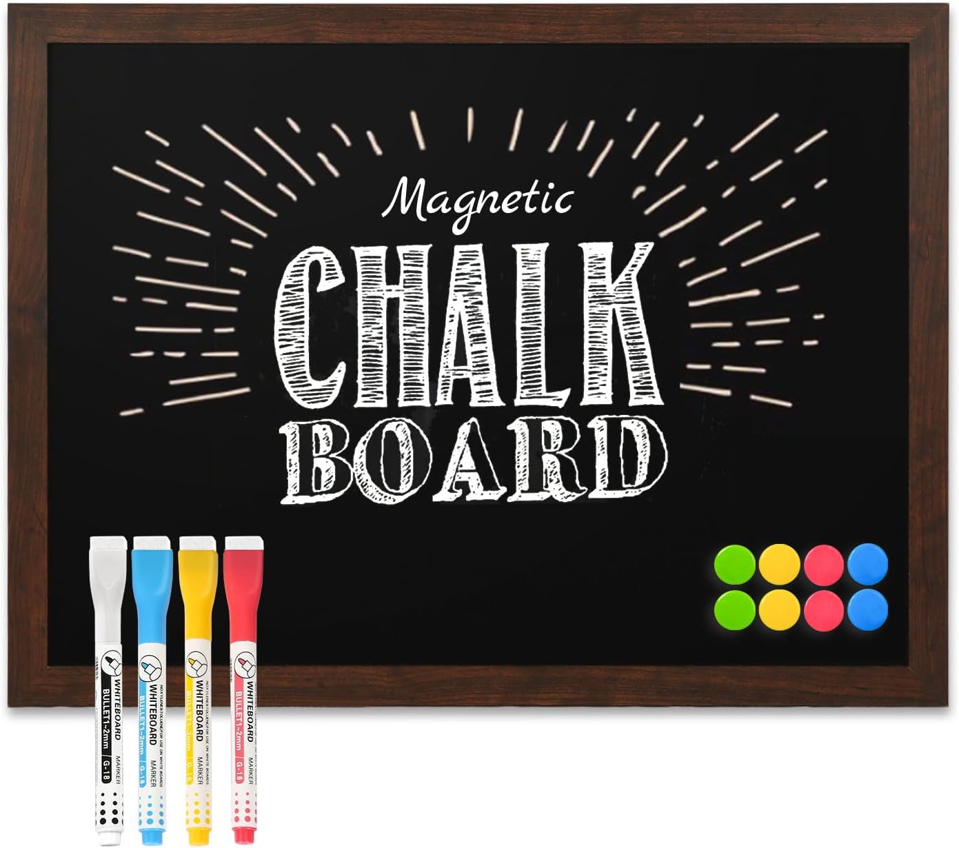 DOLLAR BOSS Magnetic Chalkboard 45 X 60cm Wall Mounted Blackboard ...
