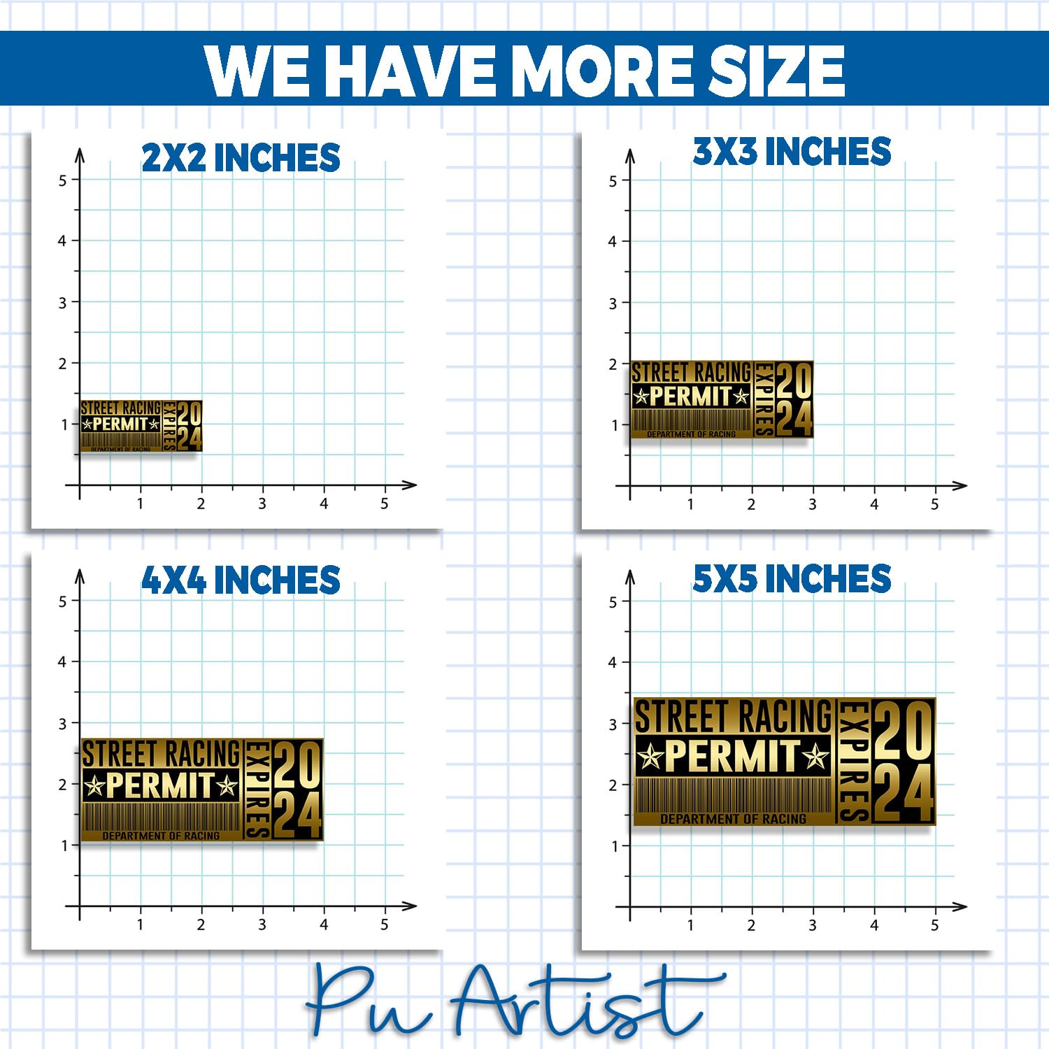 Golden Street Racing Permit Sticker 2024 Racing Funny Mexico Drag Race ...