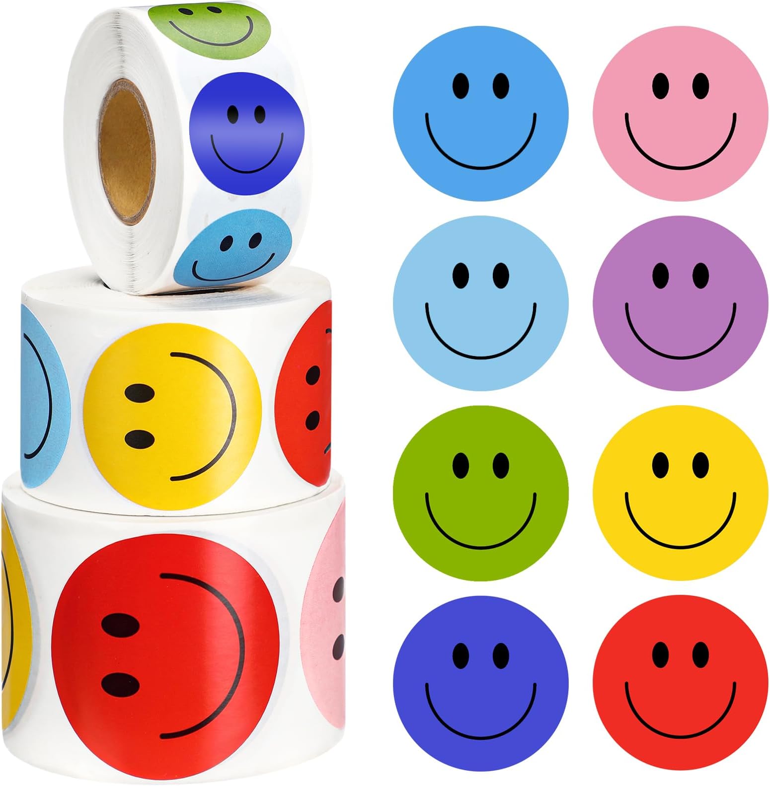 Amazon.com : 1500 Pcs Star Reward Stickers for Kids Smile Face Stickers ...