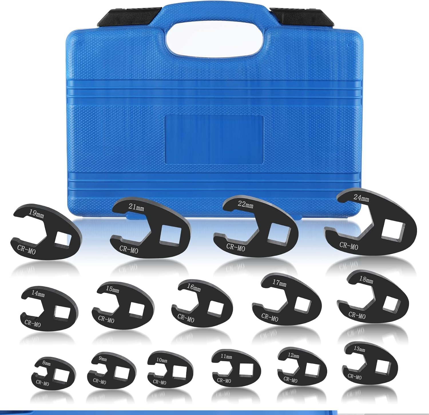 Geartronics Crowfoot Wrench Set 15PCS Crowfoot Flare Nut Wrench Set 8 ...