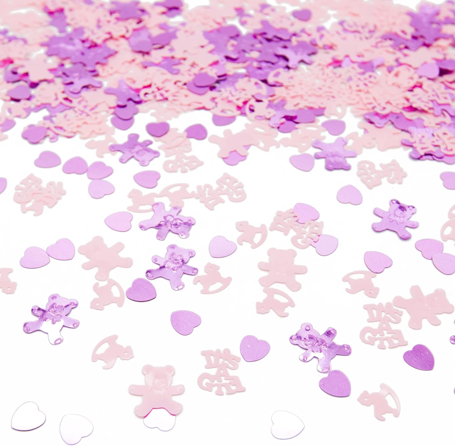 Amazon.com: Baby Shower Confetti decorations Pink bear Table Confetti ...