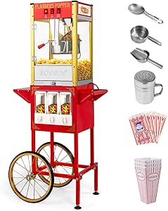 Amazon.com: Bonnlo Movie Theater Style Popcorn Machine with Candy ...