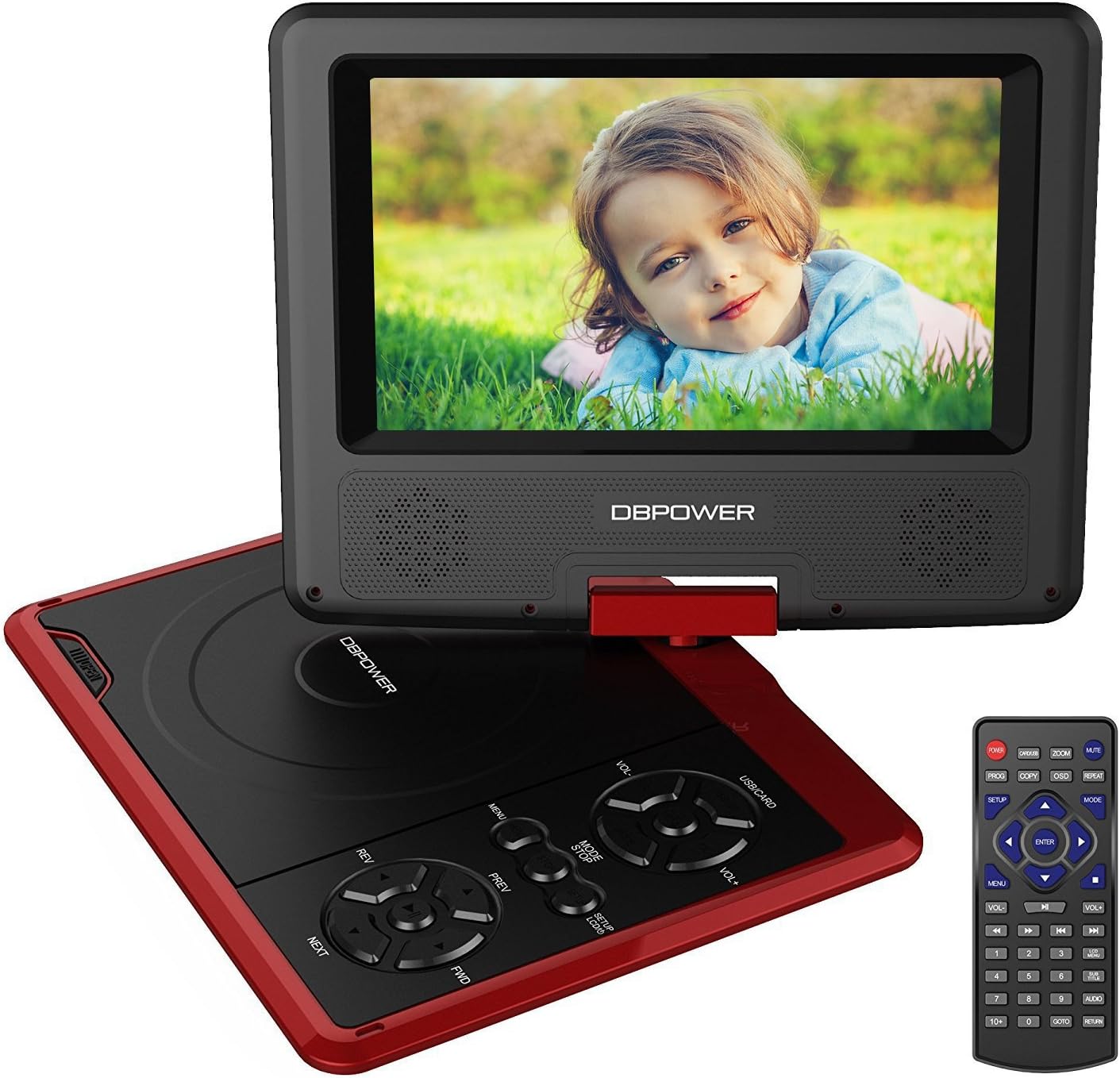 Amazon.com: DBPOWER 7.5-Inch Portable DVD Player with Rechargeable ...
