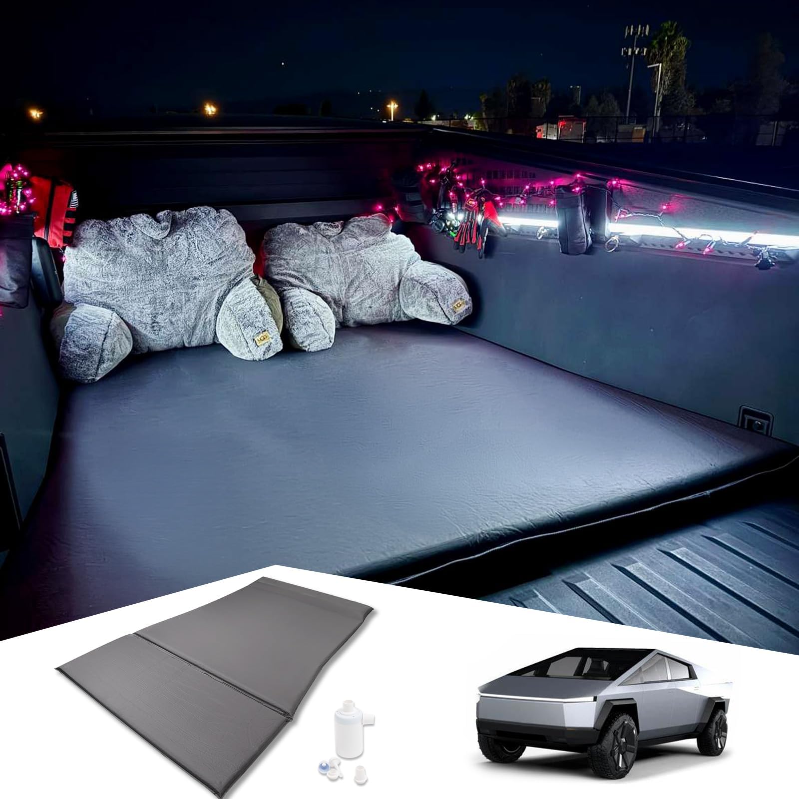 Amazon.com: ELECFRESH Truck Bed Air Mattress for Tesla Cybertruck ...