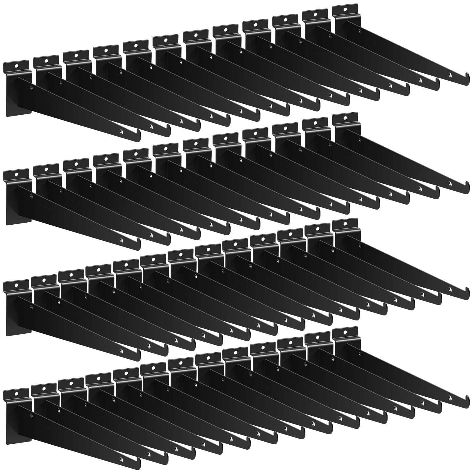 Amazon.com: Oudain 12" Slatwall Shelf Bracket with Lip Heavy Duty Slat ...