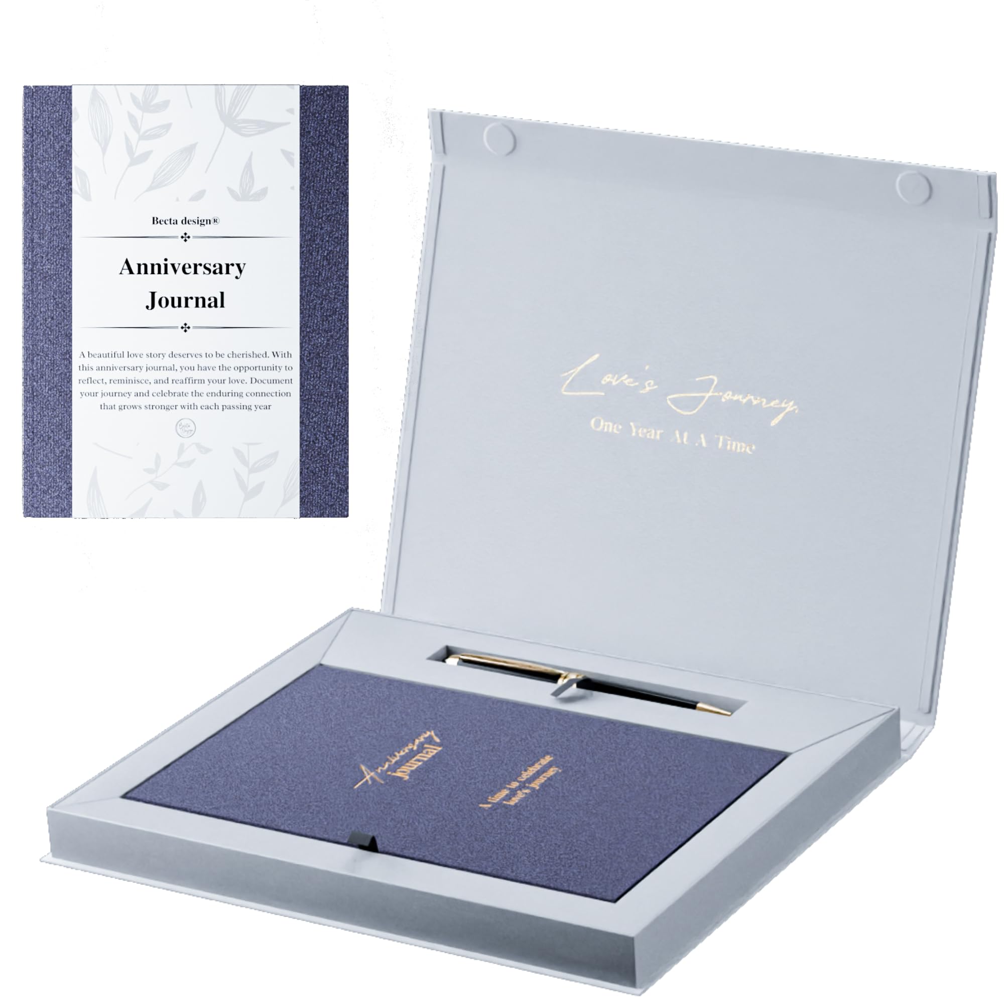 Amazon.com : BECTA DESIGN Wedding Anniversary Journal With Display Box ...