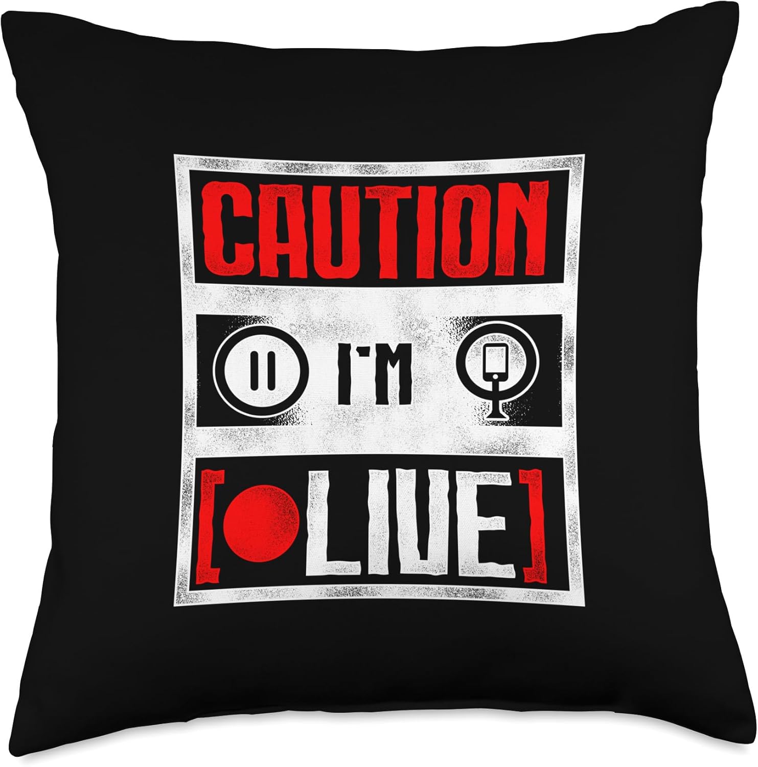 Amazon.com: Caution I'm Live - Content Creator Live Streamer Throw ...