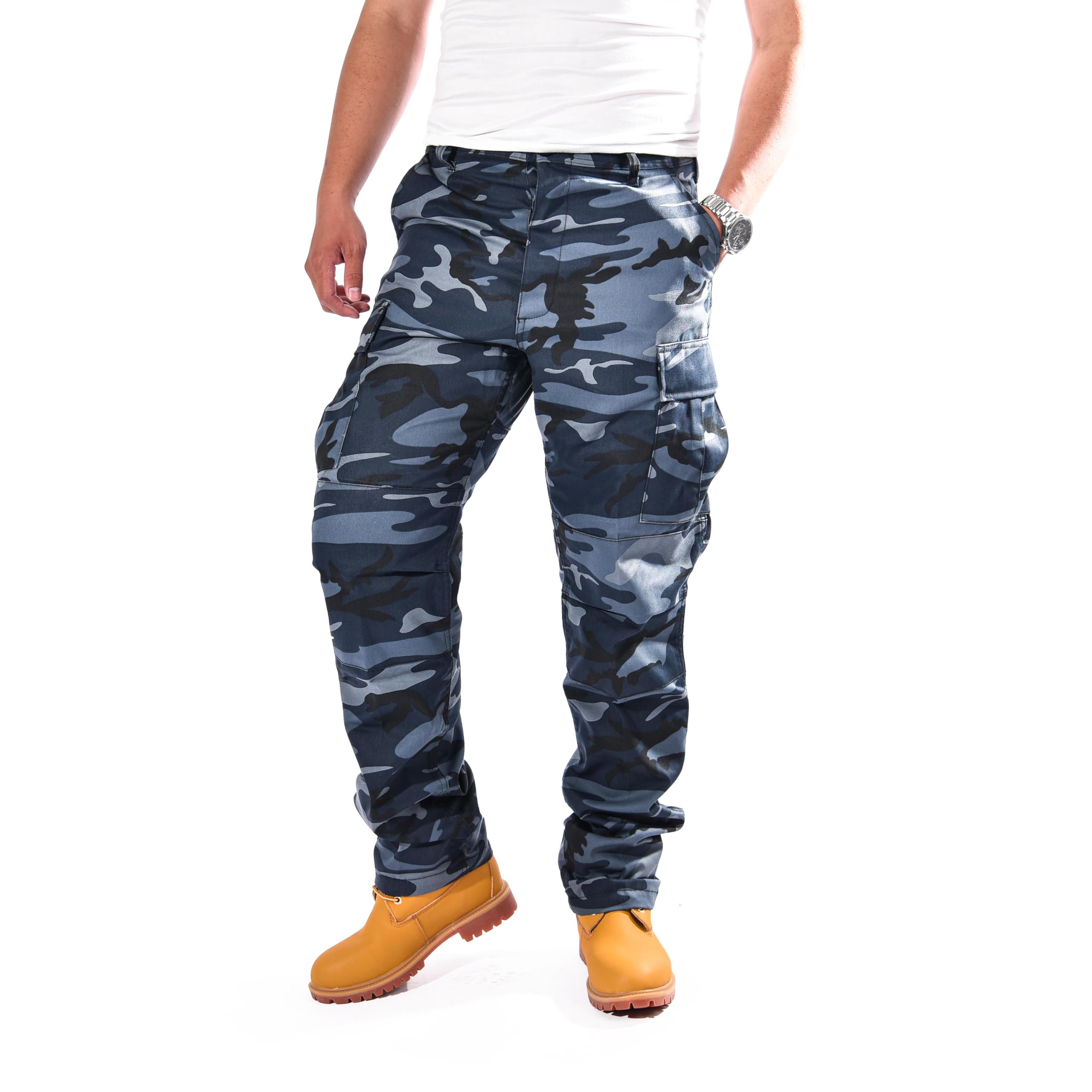 Snapklik.com : BACKBONE Mens Fashion Bright Camouflage Cargo Pants ...