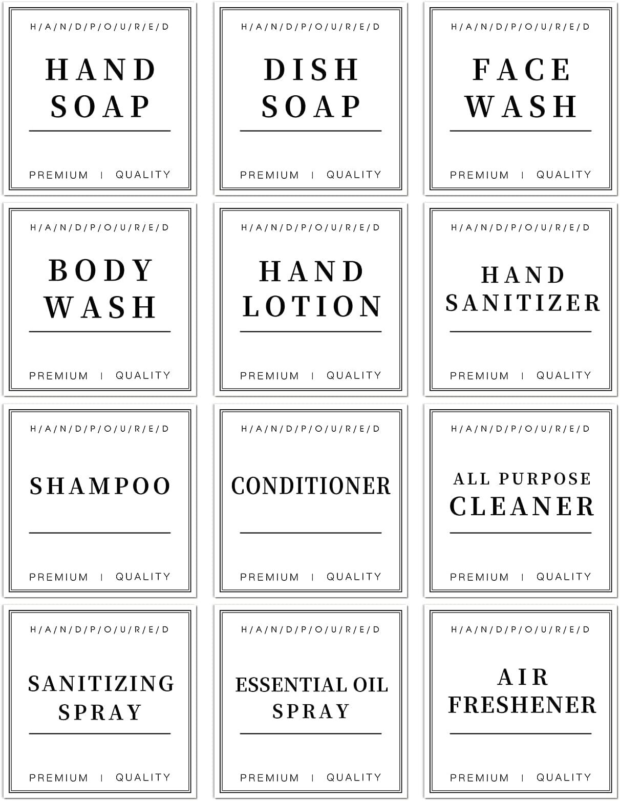 Amazon.com: HVSWLY Waterproof Labels for Bottles,Bathroom Labels for ...